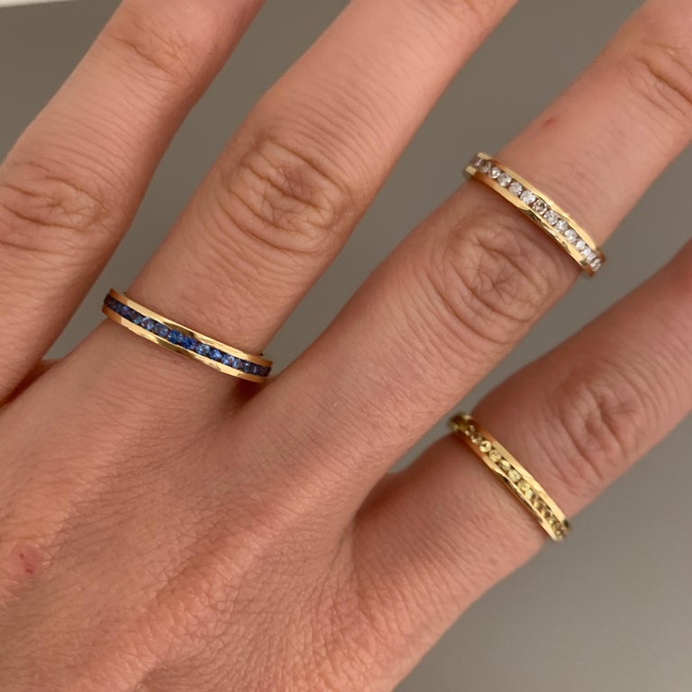 18 Carat Yellow Gold and Yellow Sapphire 'Sunshine' Eternity Ring For ...