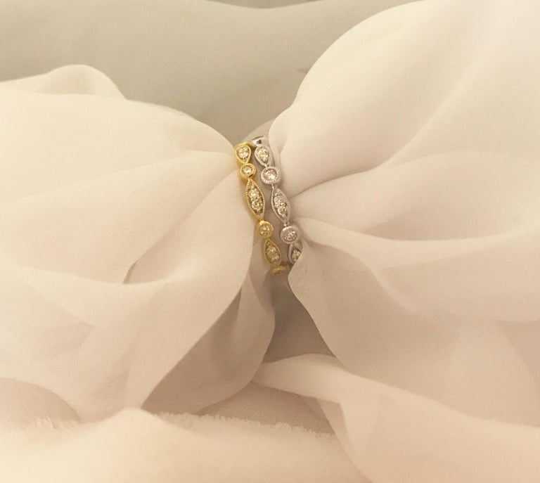 18 Carat Yellow Gold G-Color Diamond Continuum Eternity Ring For Sale at 1stDibs | 18ct yellow ...