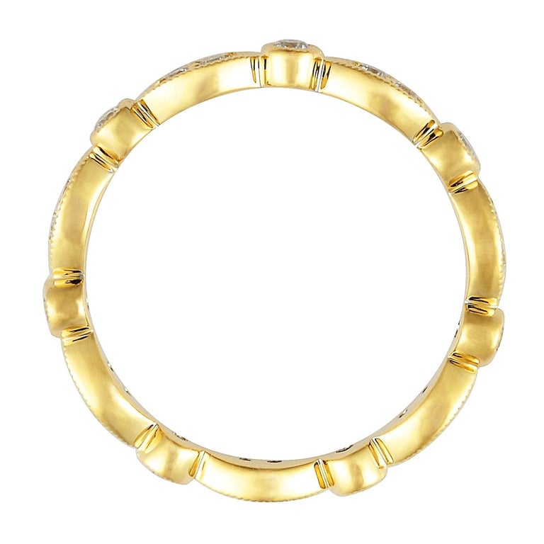18 Carat Yellow Gold G-Color Diamond Continuum Eternity Ring For Sale at 1stDibs | 18ct yellow ...