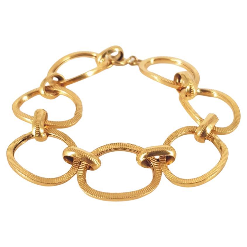 Heavy Gold Link Bracelet at 1stDibs