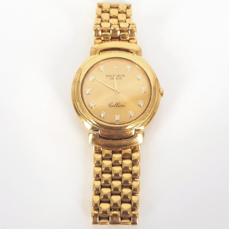 18ct Yellow Gold Rolex Cellini For Sale at 1stDibs