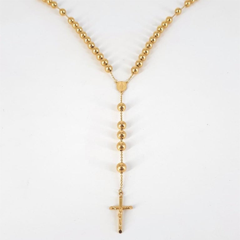 18ct Yellow Gold Rosary For Sale at 1stDibs | 18ct gold rosary necklace