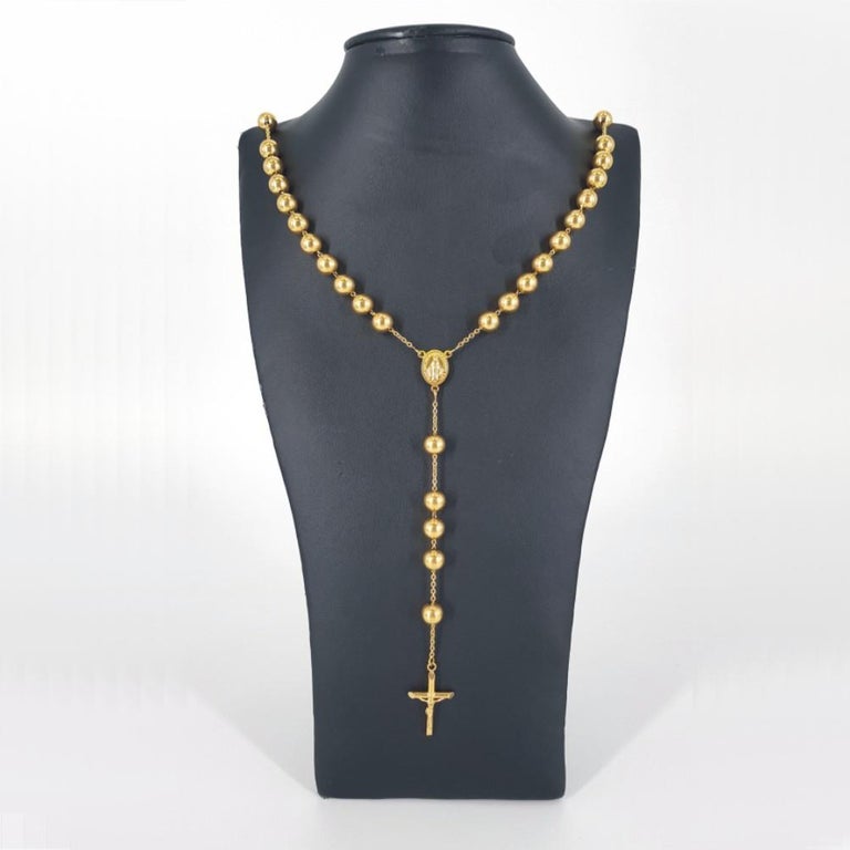18ct Yellow Gold Rosary For Sale at 1stDibs