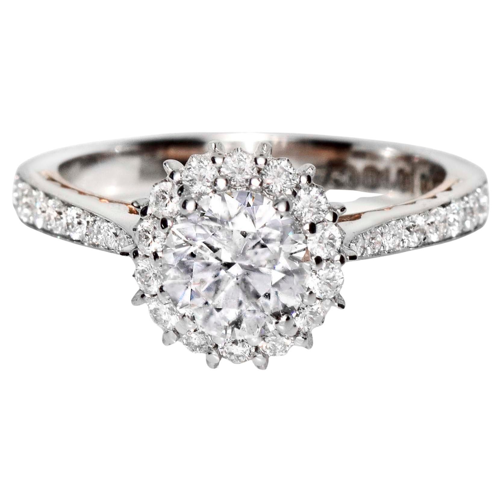 GRS 7.34 Ct 18K White Gold Natural Colombia Emerald&Diamond Engagement ...