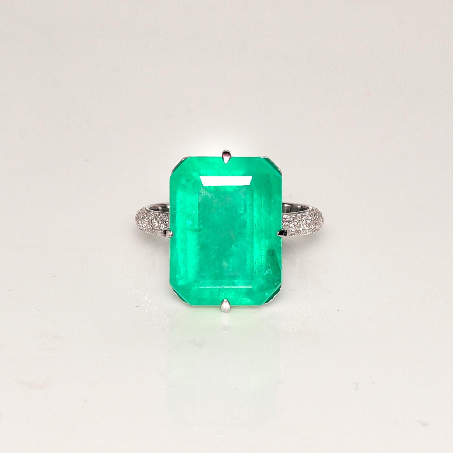 *Final* GRS 18k 8.92 Ct Colombia Emerald Antique Art Deco Engagement ...