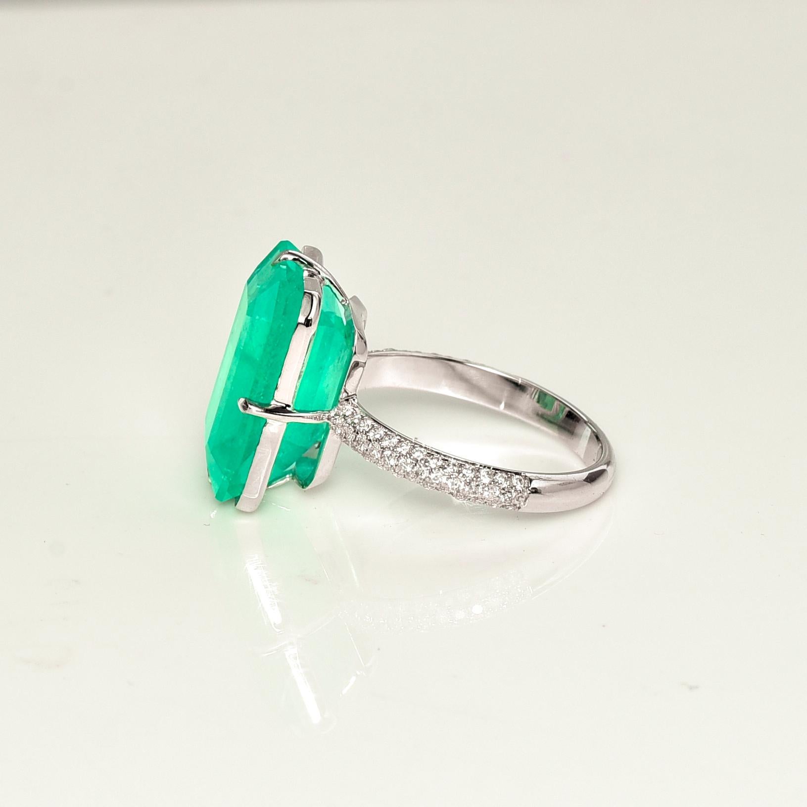 *Final* GRS 18k 8.92 Ct Colombia Emerald Antique Art Deco Engagement ...
