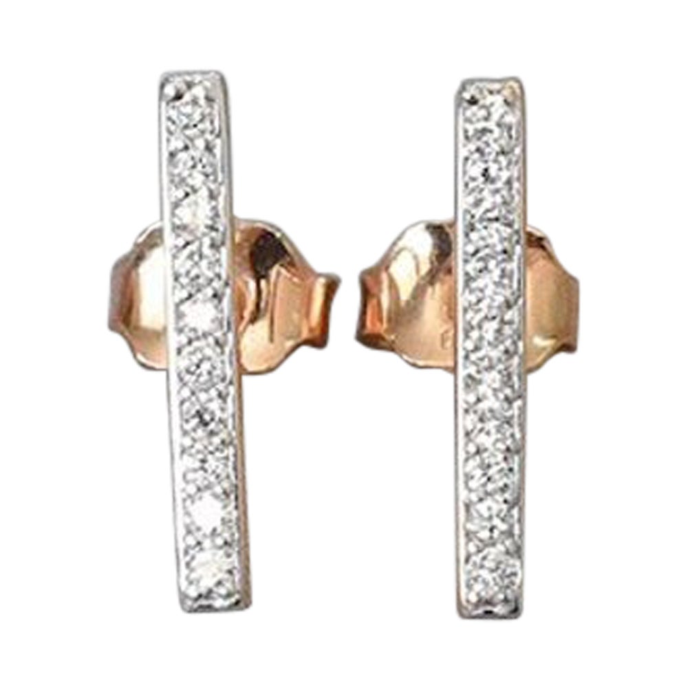 Sweet Pea Bits and Bobs 18k Yellow Gold Long Bar Stud Earrings with ...