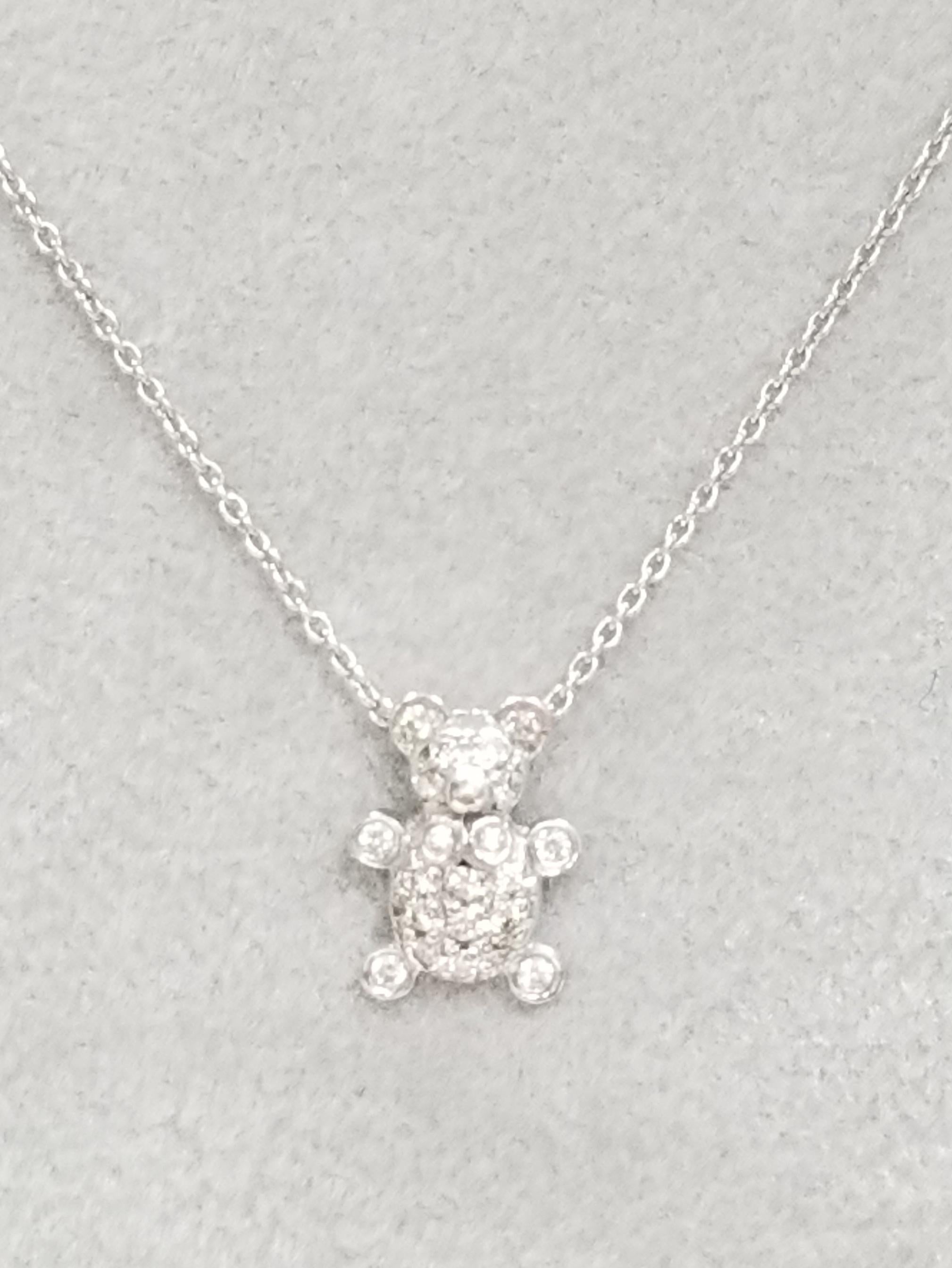 18 Karat Diamond "Teddy" Bear Pendant at 1stDibs | diamond teddy bear ...