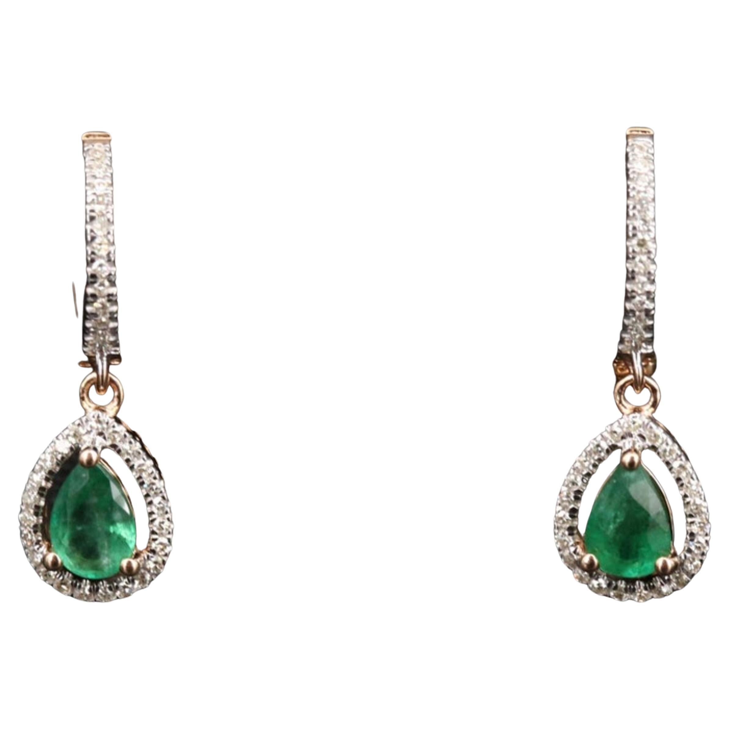 Emerald Green Crystal Earrings, Emerald Green Drop Earrings For Sale at ...