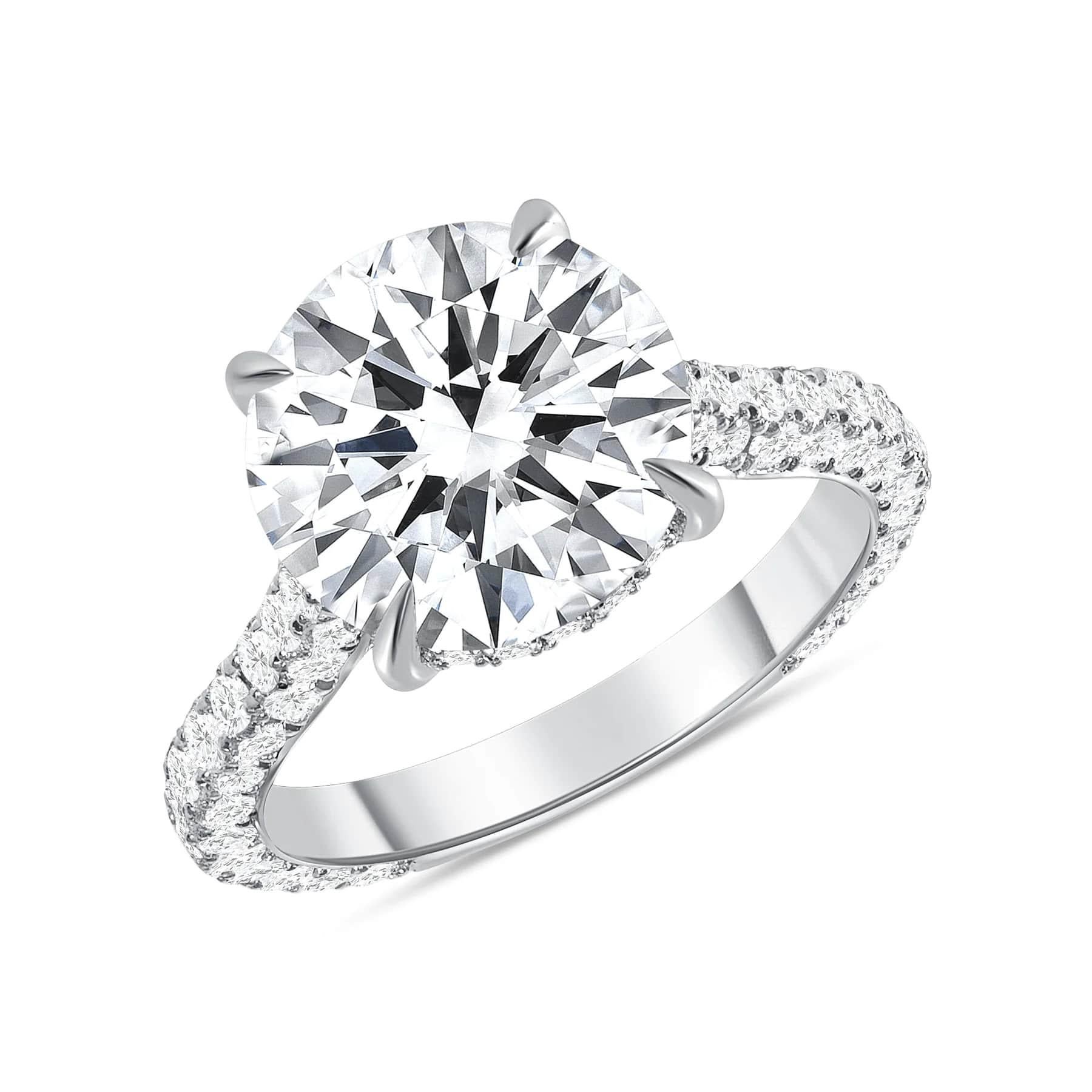 Customizable Beautiful Engagement Hidden Halo Ring For Sale at 1stDibs
