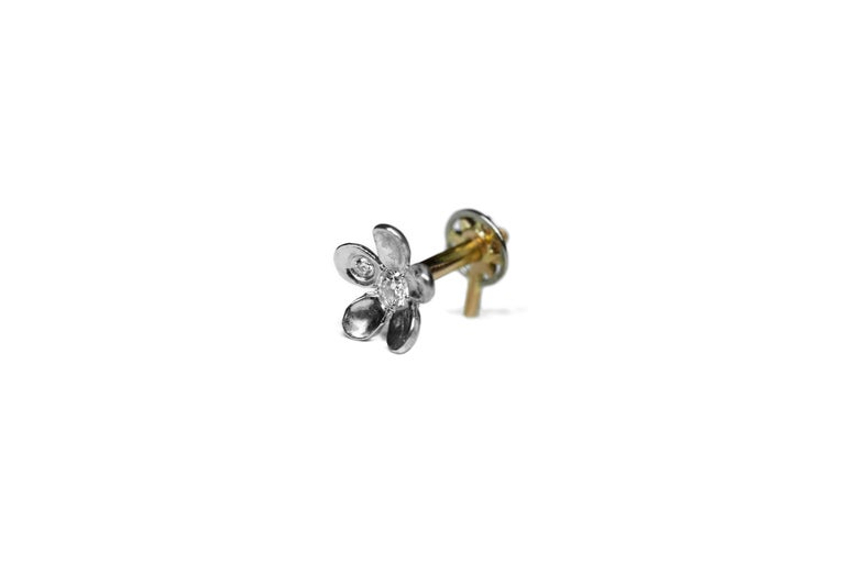 18K Fairmined Gold and Silver, Canadamark Diamonds, Handmade, Flower ...