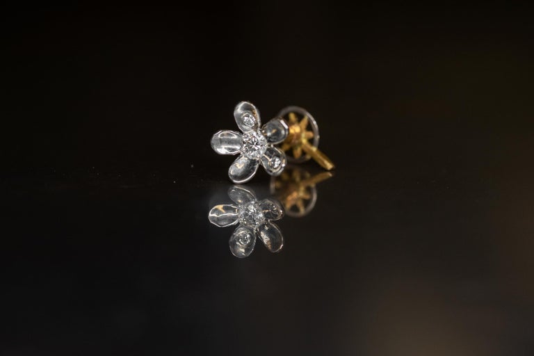 18K Fairmined Gold and Silver, Canadamark Diamonds, Handmade, Flower ...