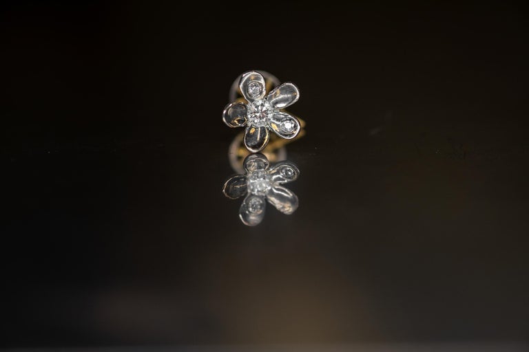 18K Fairmined Gold and Silver, Canadamark Diamonds, Handmade, Flower ...