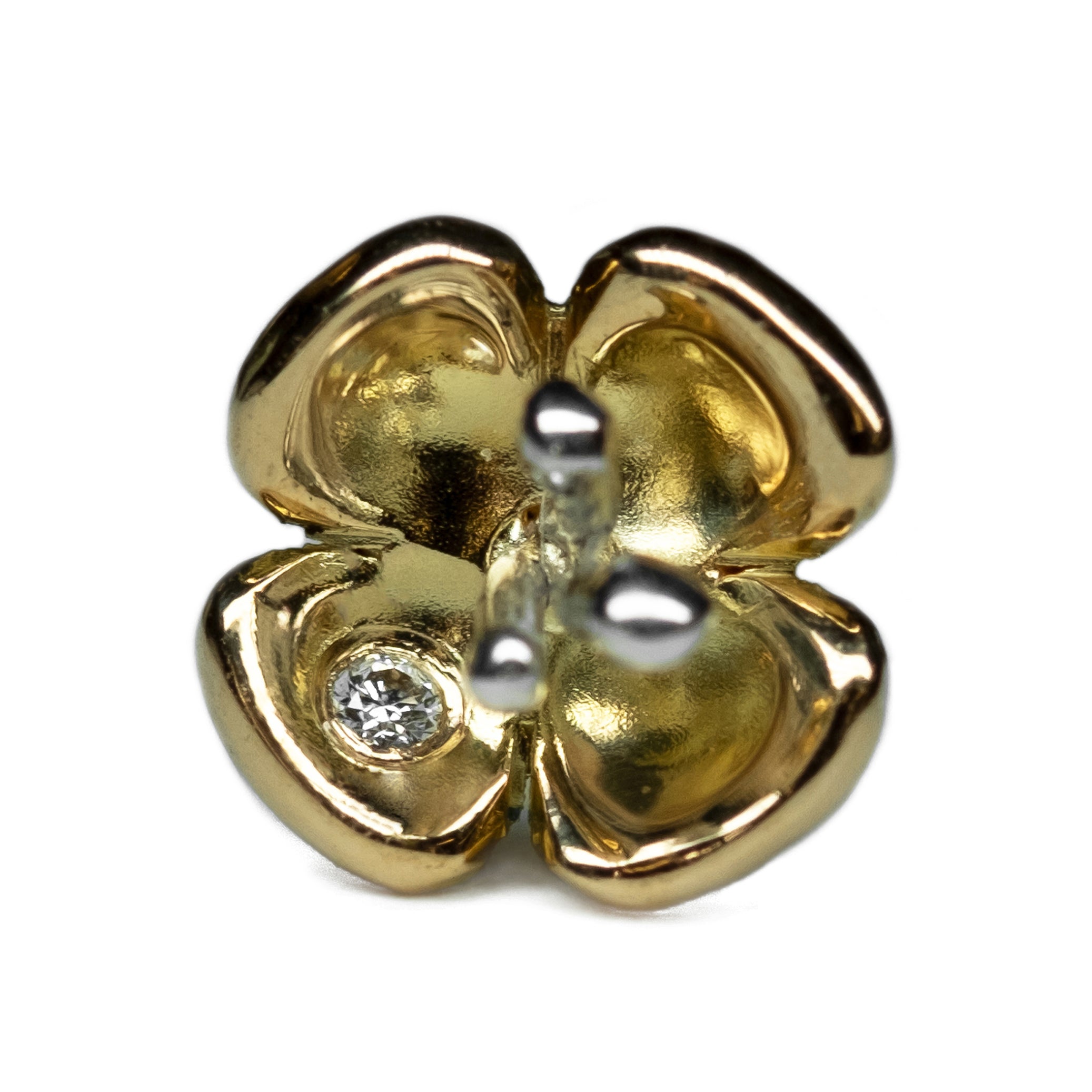 18K Yellow Fairmined Gold, Canadamark Diamonds, Handmade, Flower ...