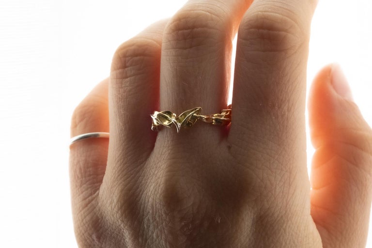 18K Fairmined Yellow and Red Gold, Handmade, One-of-a-kind, Laurel ...