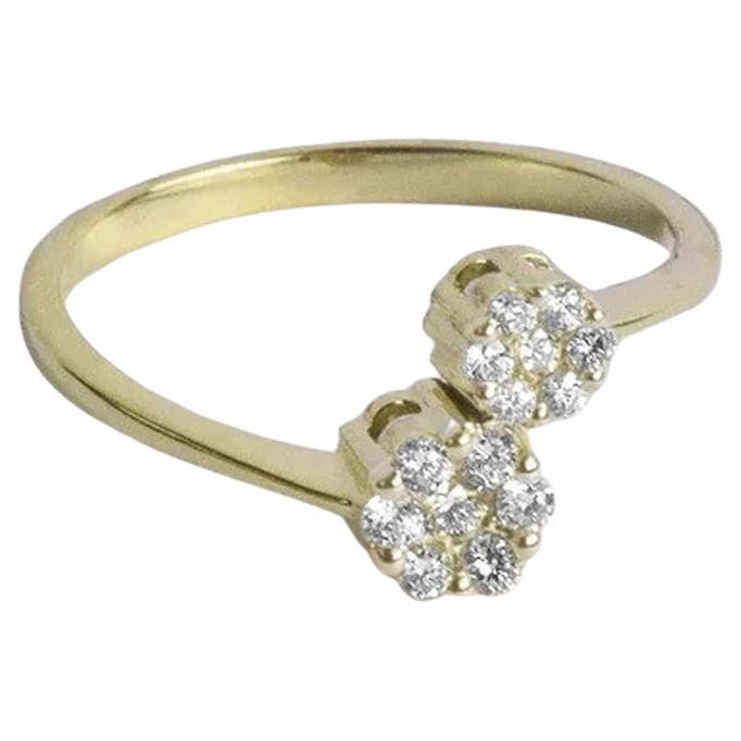 0.21 Carat Diamond Wedding Ring in 18K Yellow Gold For Sale at 1stDibs