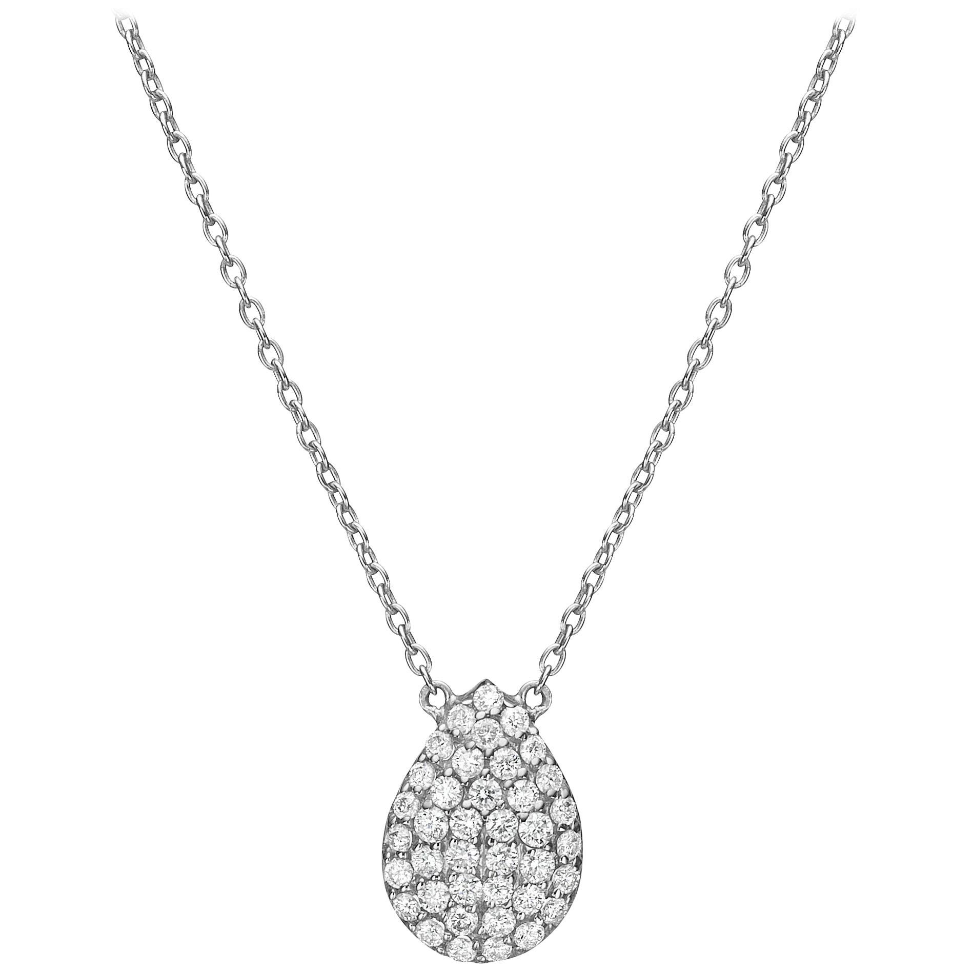 Two Color Diamond Gold Pendant Necklace For Sale at 1stDibs