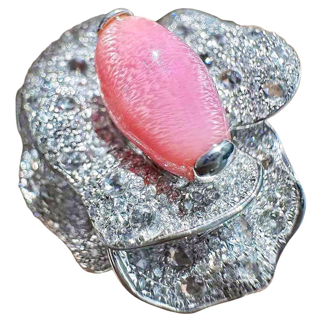 Convertible 3-in-1 Conch Pearl Jewelry with 18K Gold Diamond Sapphire ...