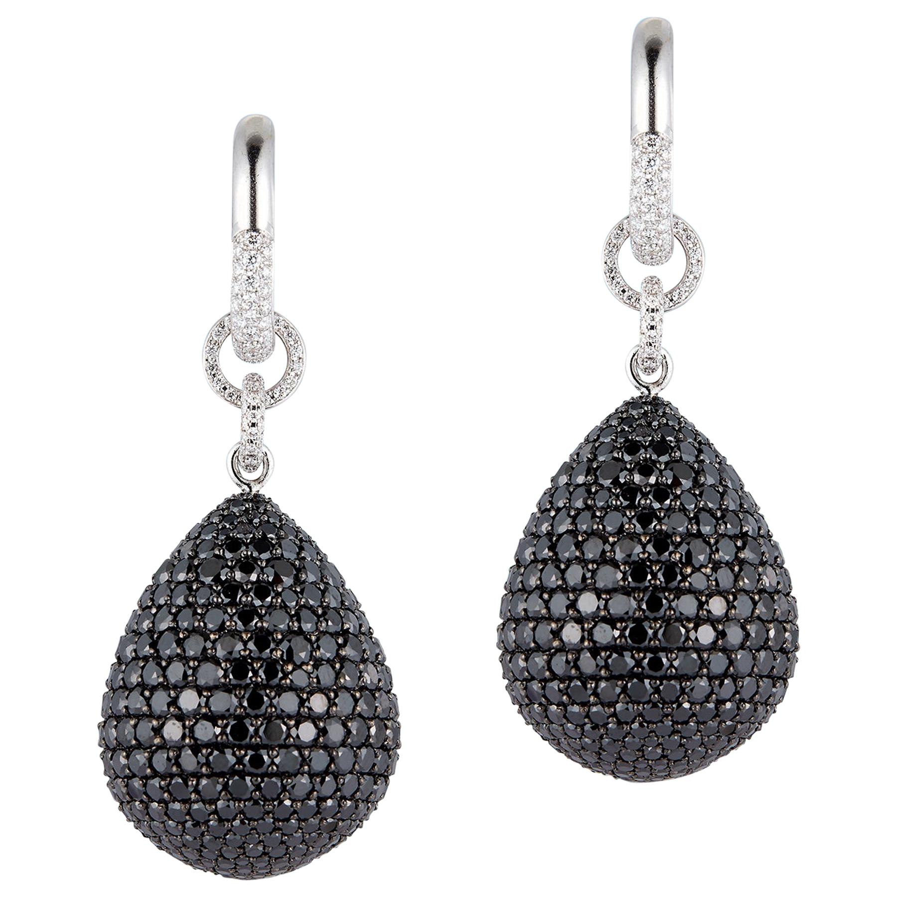 Elegant Diamond Hanging Earrings For Sale at 1stDibs