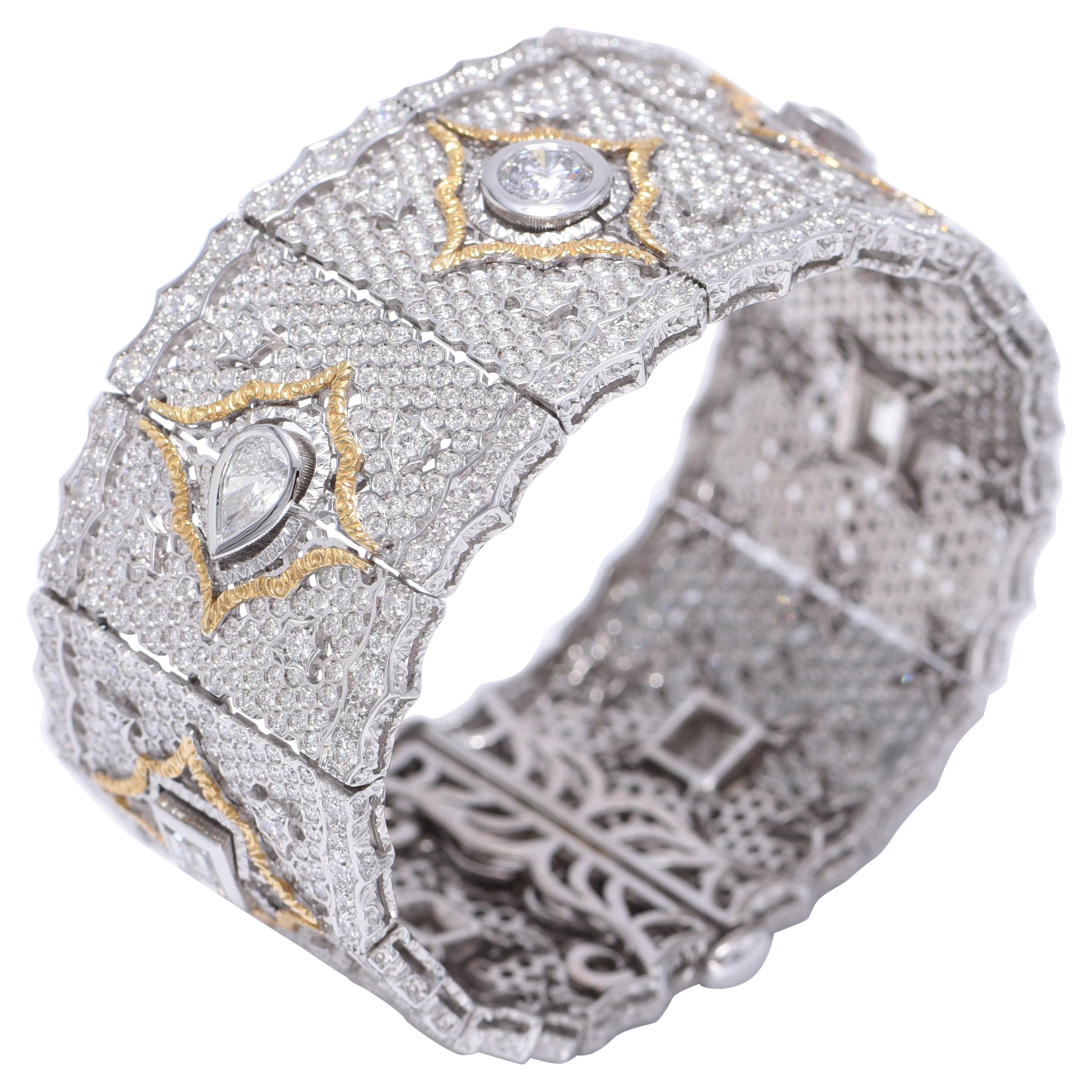 Bernard Passman Diamond and Yellow Sapphire Bracelet with Black Coral ...