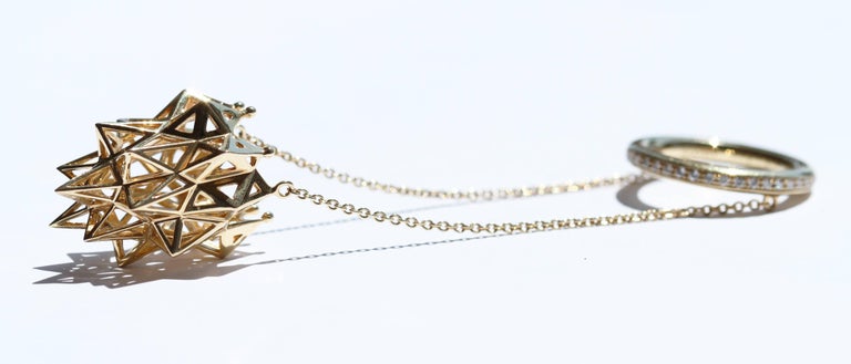 18 Karat Gold and Diamond Stella Thimble Ring For Sale at 1stDibs