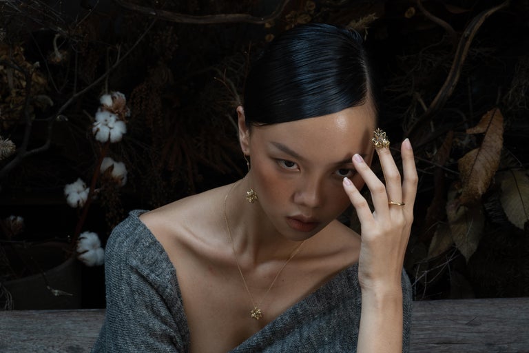 18 Karat Gold and Diamond Stella Thimble Ring For Sale at 1stDibs