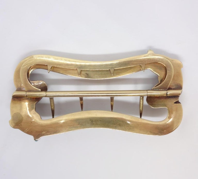 18 Karat Gold and Turquoise Snake Belt Buckle, circa 1845 For Sale at ...