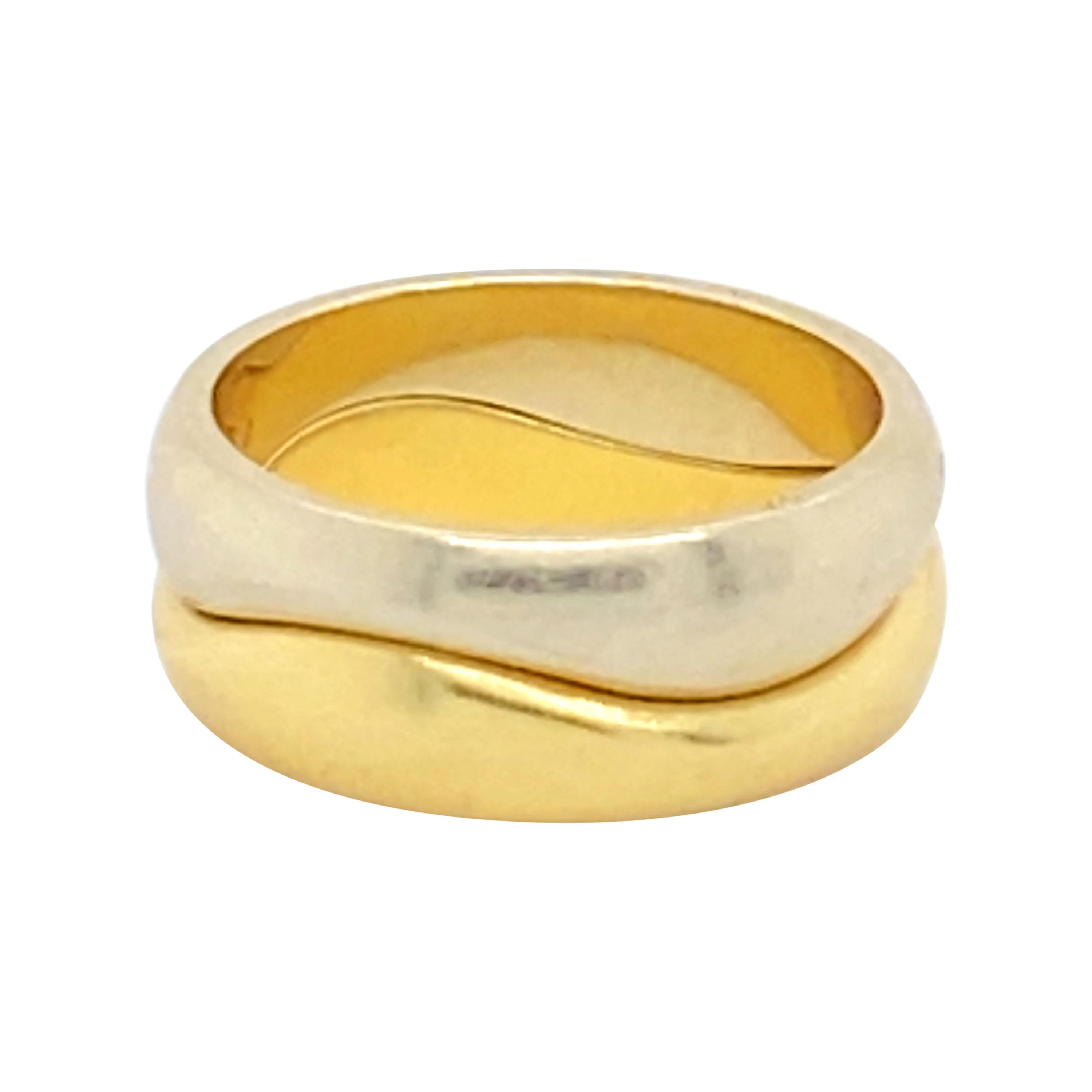 Cartier Gold Stacked Band Ring at 1stDibs