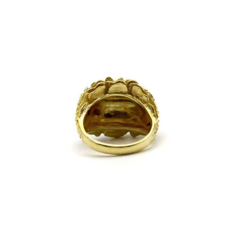 18K Gold Coral Shaped Mid-Century Modern Bombe Ring For Sale at 1stDibs