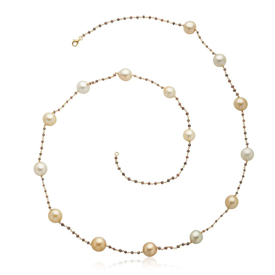 Dimos 18k Gold Diamonds Knitted Necklace For Sale at 1stDibs