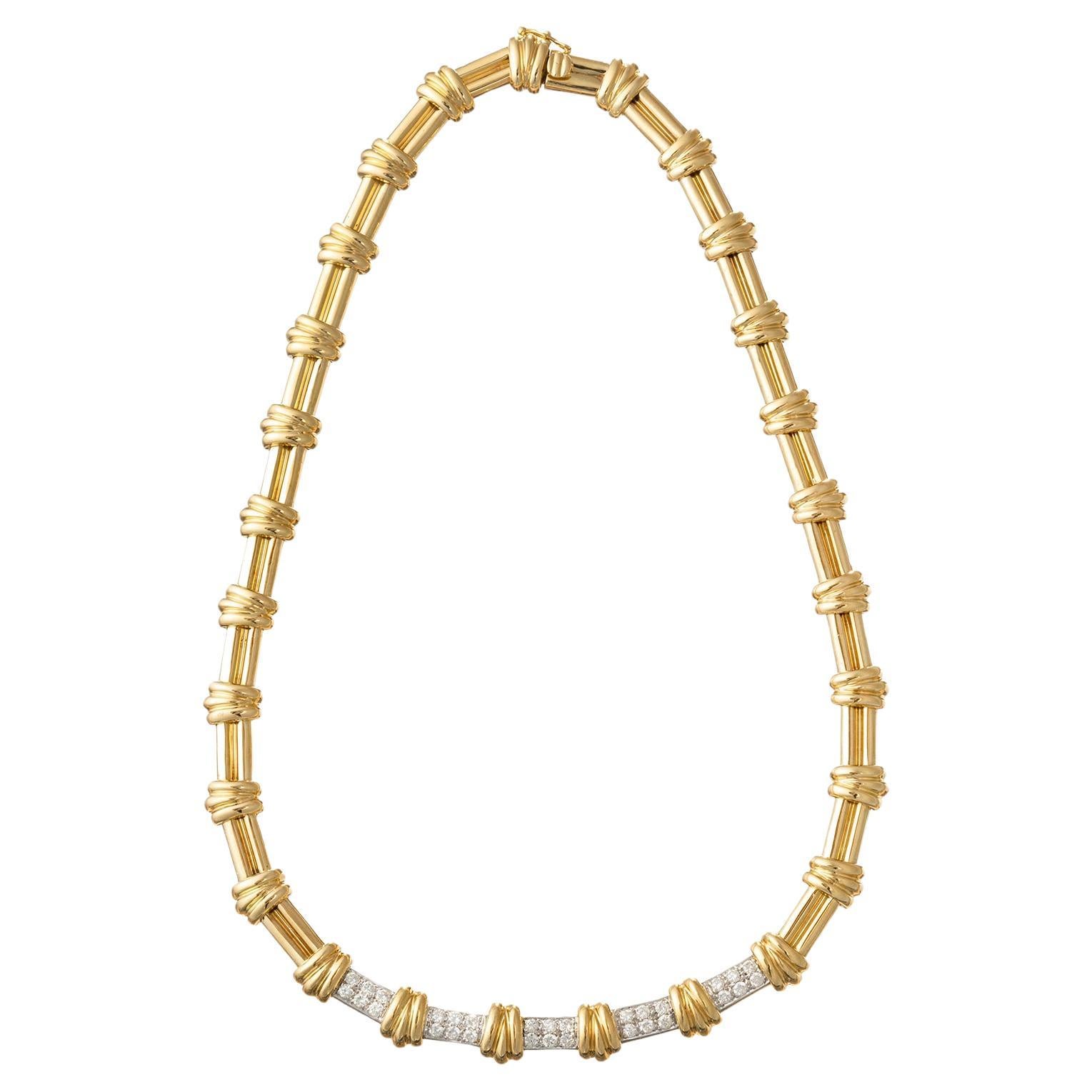 Art Deco Platinum Diamond Panel Link Bracelet For Sale at 1stDibs