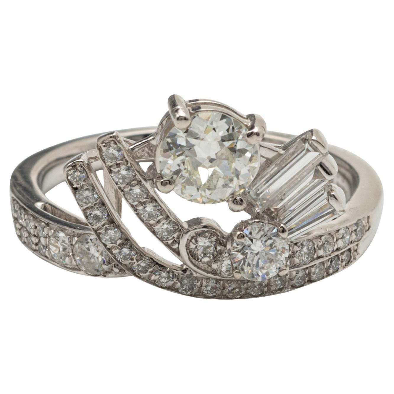 18K Gold Quartz and Diamond Ring For Sale at 1stDibs | smokey diamond ring