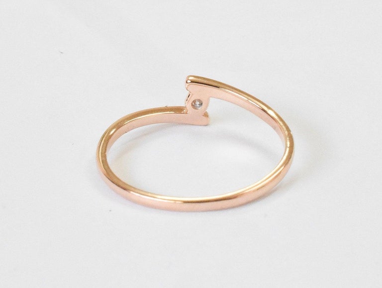 Customizable 18k Gold Diamond Round Diamond Solitaire One Diamond Ring ...