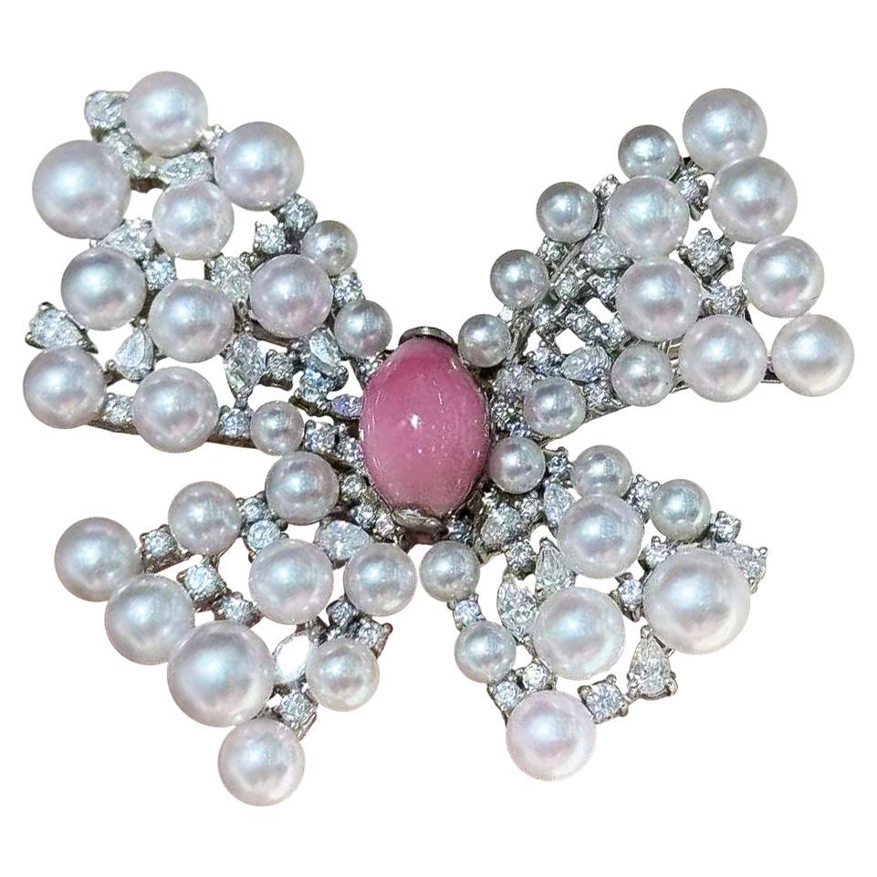 Convertible 3-in-1 Conch Pearl Jewelry with 18K Gold Diamond Sapphire ...