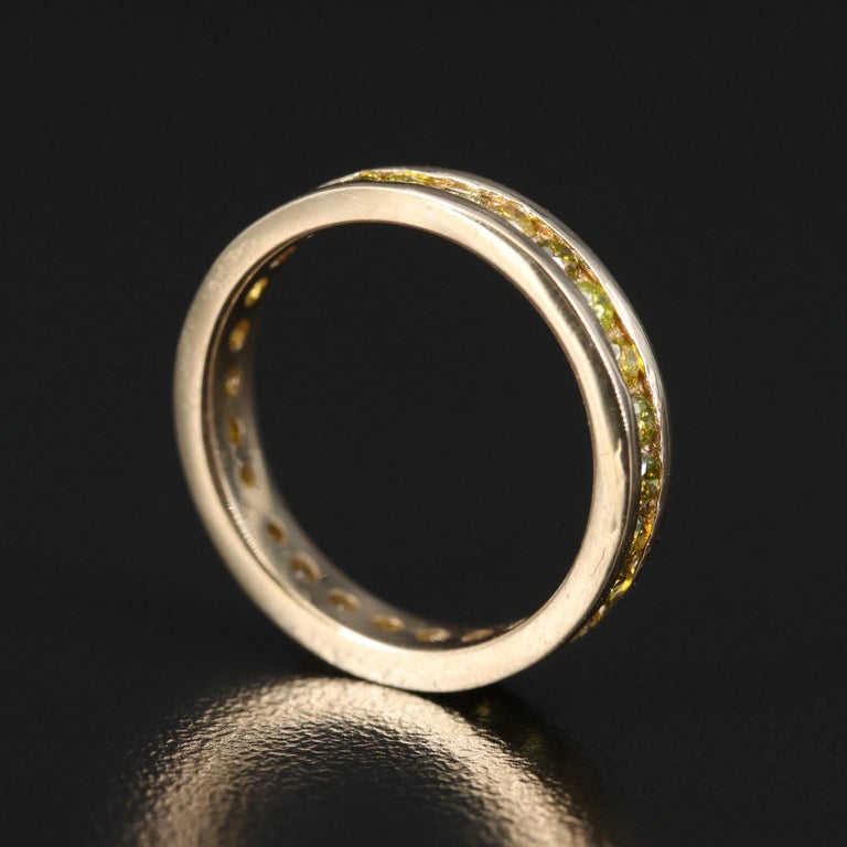 Customizable 18K Gold Diamonds Engagement Band, Unique Eternity Diamond ...