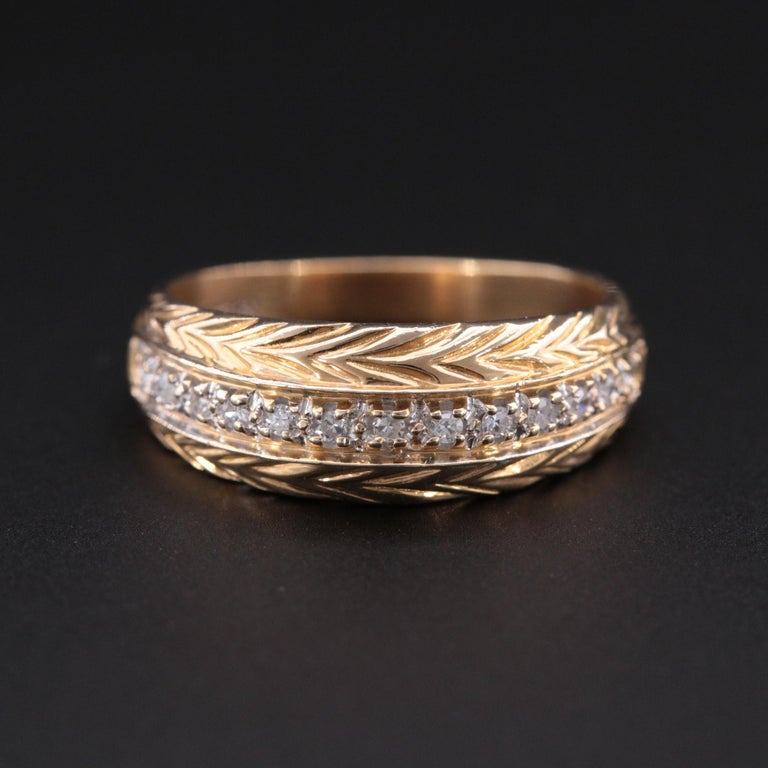 Customizable 18K Gold Diamonds Engagement Ring, Unique Diamond Wedding ...