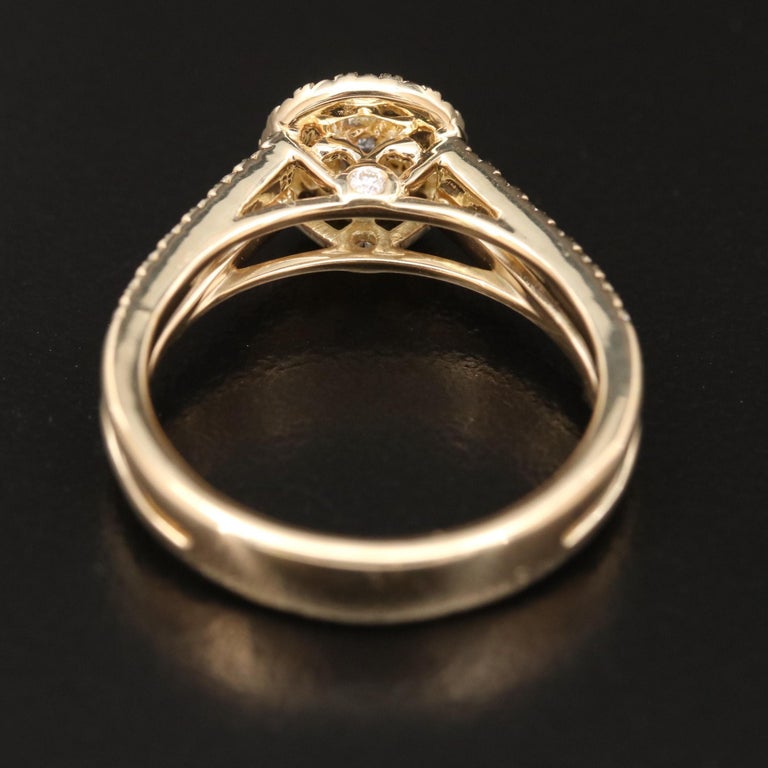 Customizable 18k Gold Diamonds Engagement Ring Unique Diamond Wedding