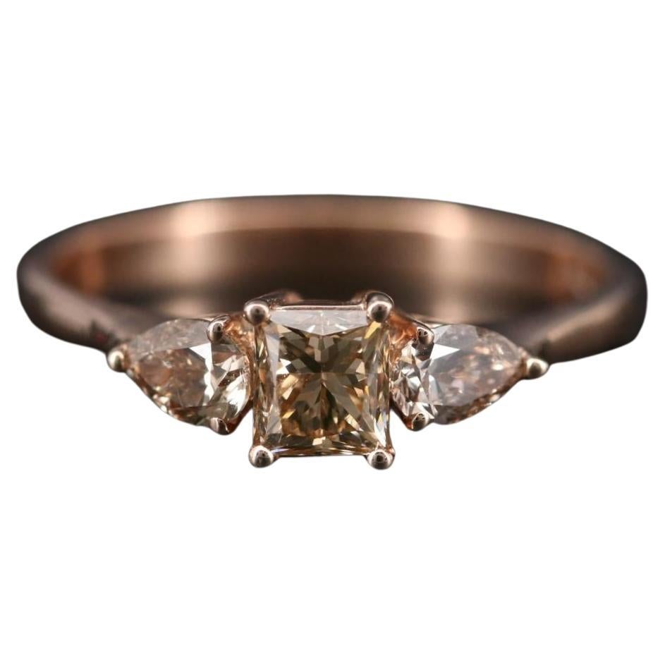 Customizable 18k Gold Diamonds Engagement Ring Unique Diamonds Wedding