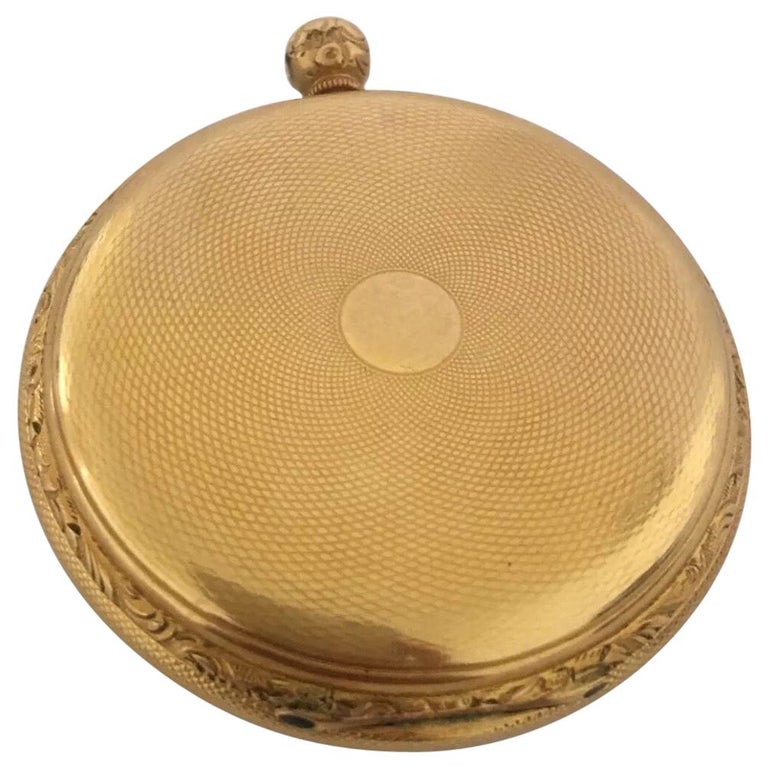 18 Karat Gold English Fusee Pocket Watch Signed Headworth, London at ...