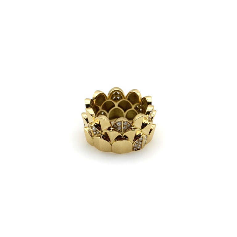 18K Gold Fred of Paris Triple Arc Diamond Ring For Sale at 1stDibs