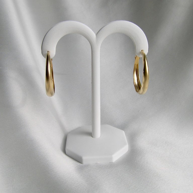 18 Karat Gold Gypsy Hoop Earring For Sale at 1stDibs | gold gypsy earrings