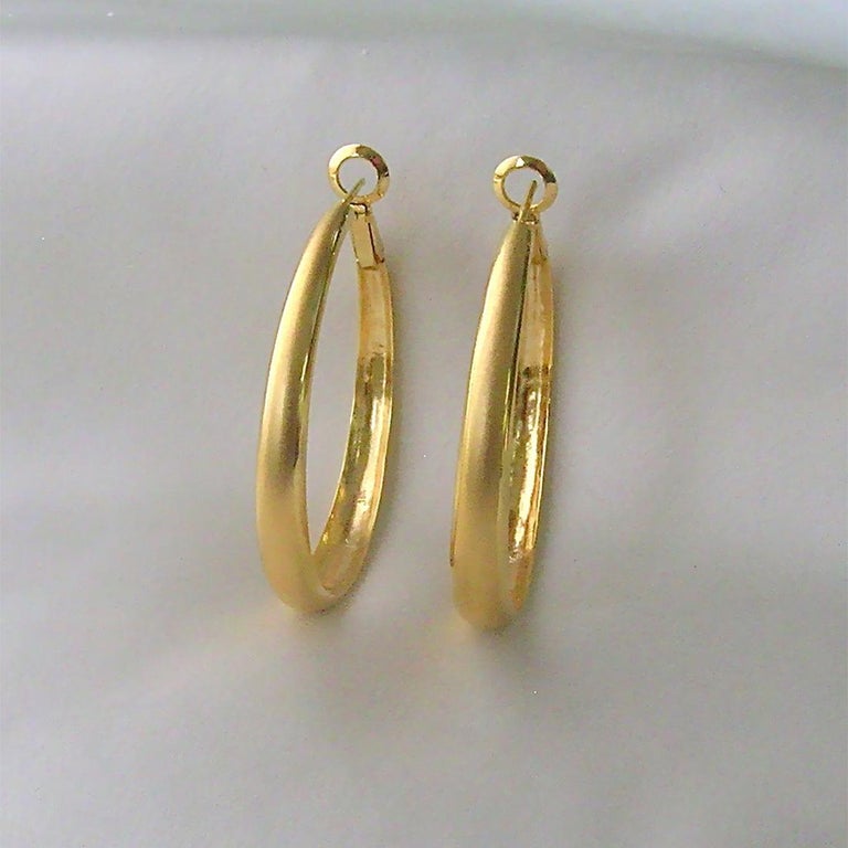 18 Karat Gold Gypsy Hoop Earring For Sale at 1stDibs | gold gypsy earrings