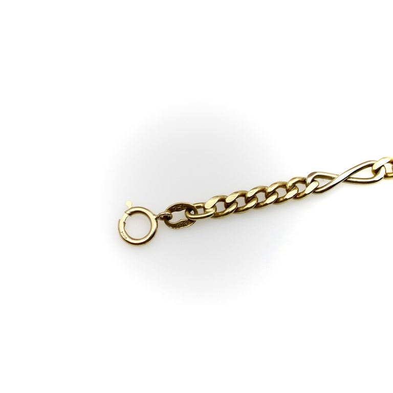 18K Gold Italian Vintage Curb and Infinity Link Chain For Sale at 1stDibs