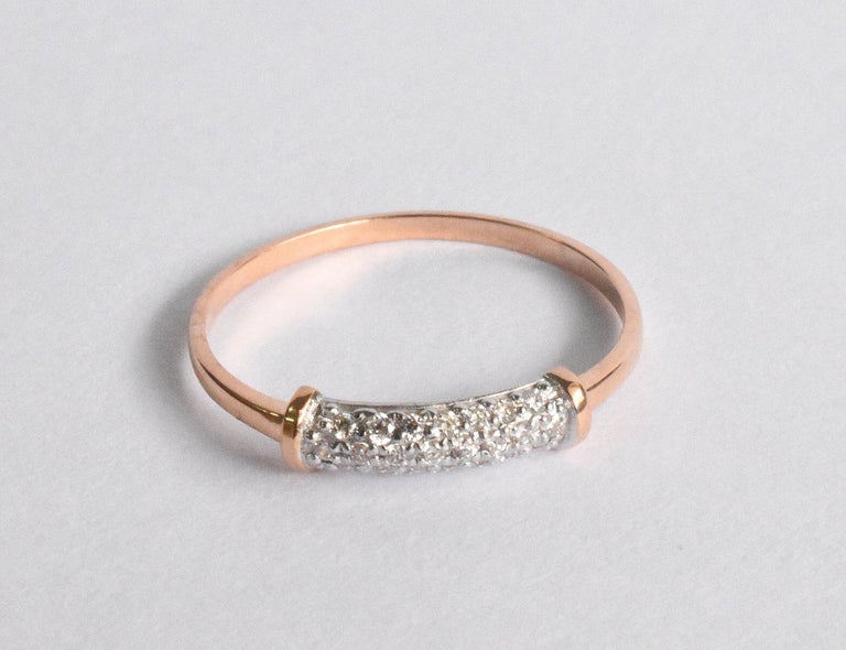 Customizable 18k Gold Micro Pave Wedding Diamond Ring Half Eternity ...