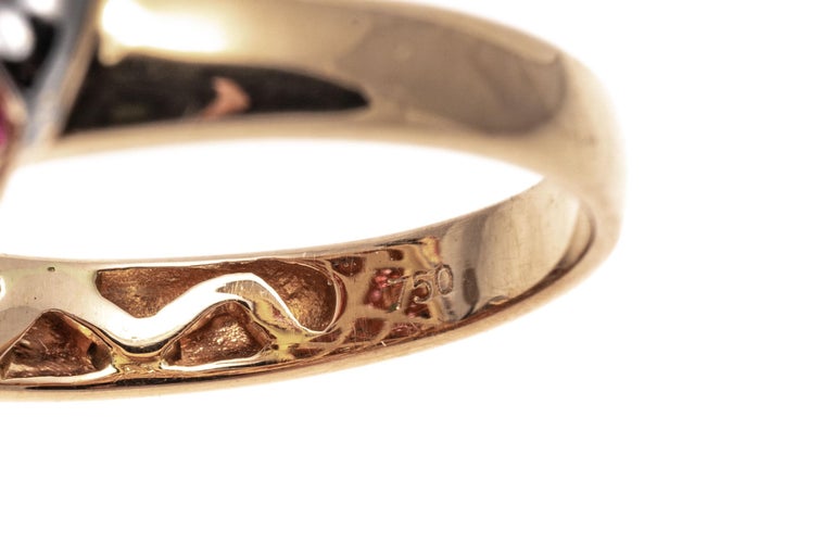 18k Gold Pink Sapphire, Diamond, and Tsavorite Flying Pig Ring For Sale ...