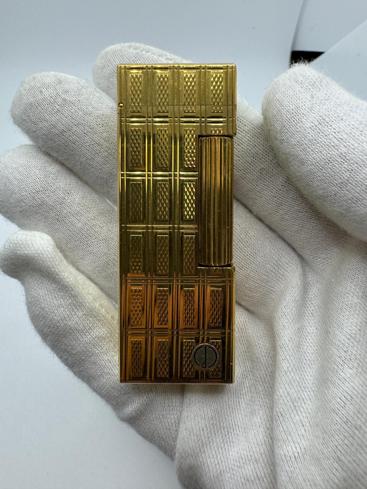 18K Gold Rare Iconic Vintage and Elegant Dunhill Lighter, Circe 1980s ...