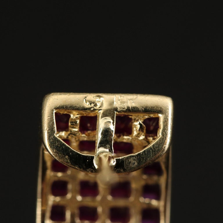 18K Gold Ruby and Diamond Earrings, Natural Ruby Gold Earrings for her ...