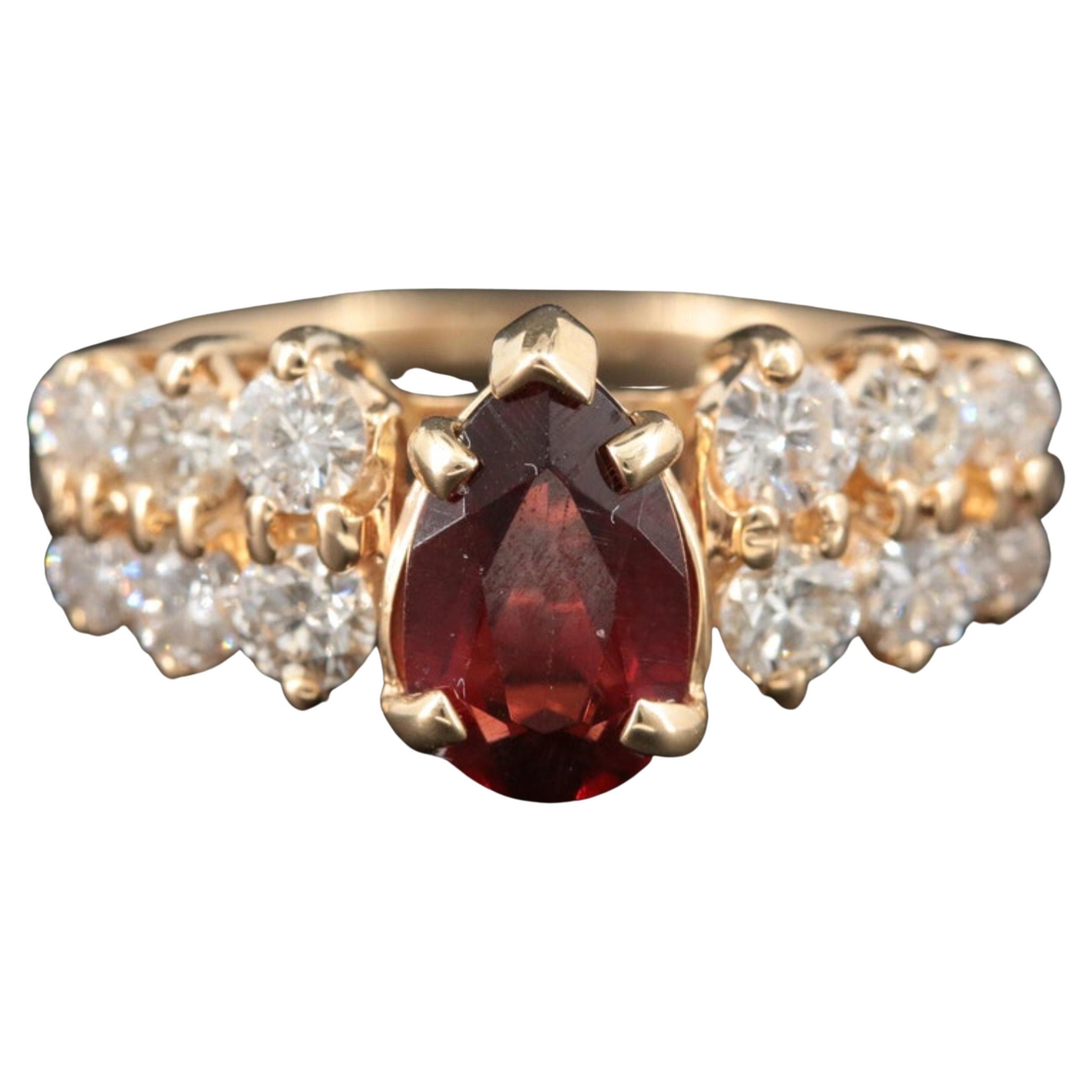 Customizable 18K Gold Ruby Wedding Ring, Natural Ruby Statement Ring ...