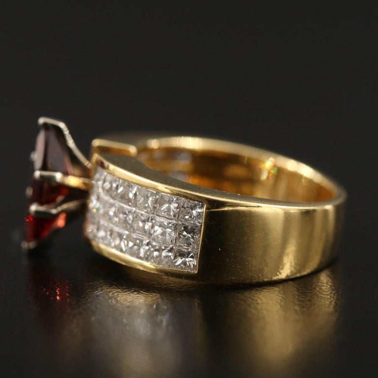 Customizable 18K Gold Ruby Wedding Ring, Ruby Engagement Ring For Sale ...