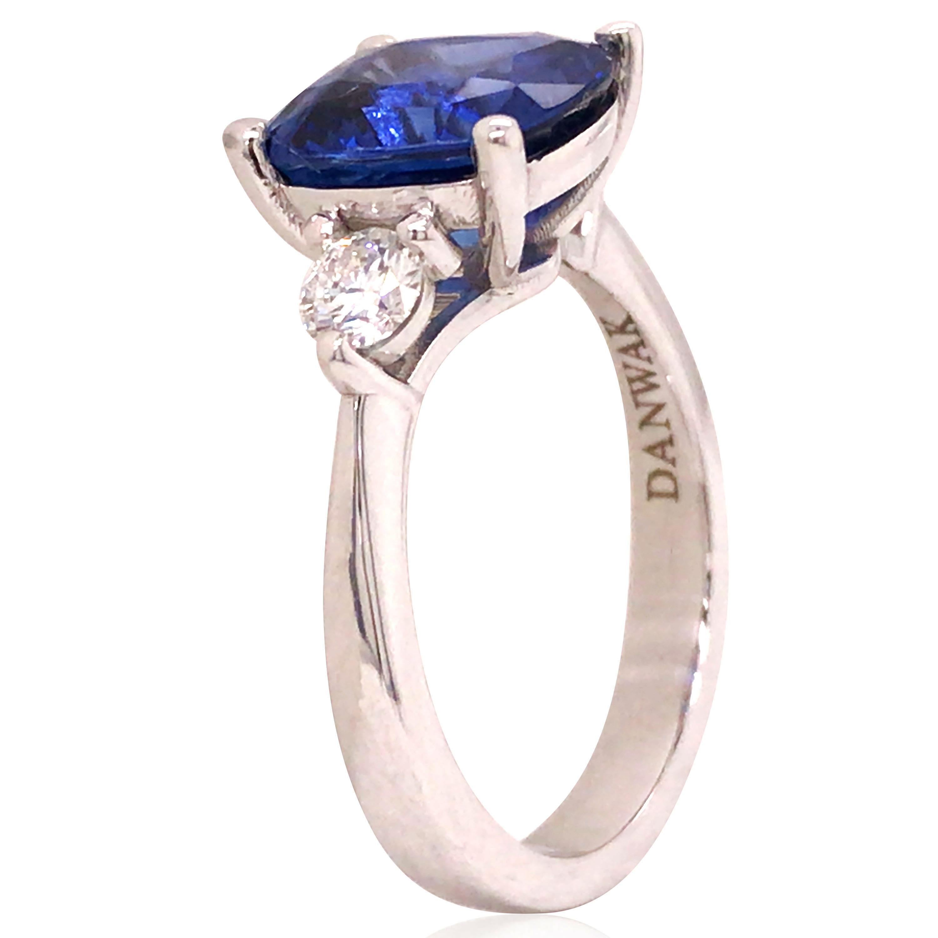 18K Gold Sapphire Diamond Ring For Sale at 1stDibs